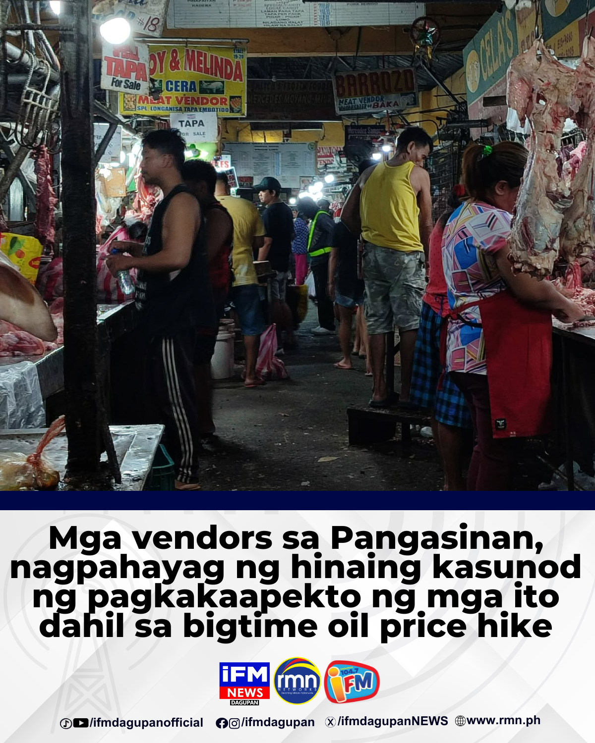 MGA VENDORS SA PANGASINAN, NAGPAHAYAG NG HINAING KASUNOD NG ...