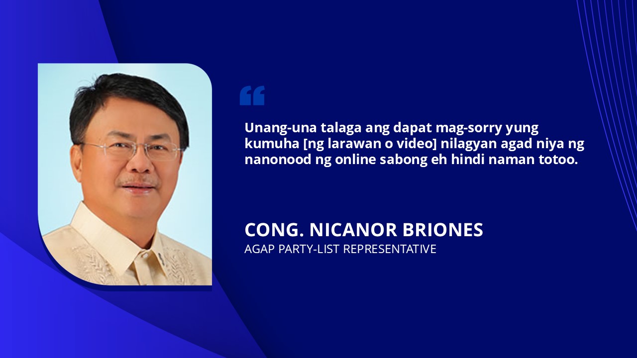 AGAP Party-list Rep. Nicanor Briones, kinumpirma na siya ang nasa viral ...