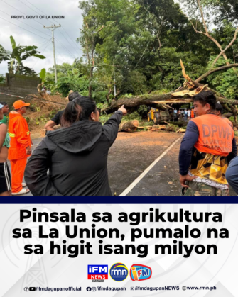 PINSALA SA AGRIKULTURA SA LA UNION, PUMALO NA SA HIGIT ISANG MILYON ...