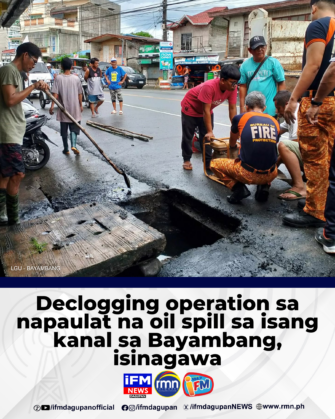 DECLOGGING OPERATION SA NAPAULAT NA OIL SPILL SA ISANG KANAL SA ...
