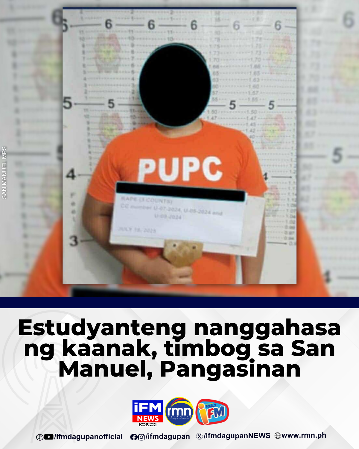 ESTUDYANTENG NANGGAHASA NG KAANAK, TIMBOG SA SAN MANUEL, PANGASINAN ...