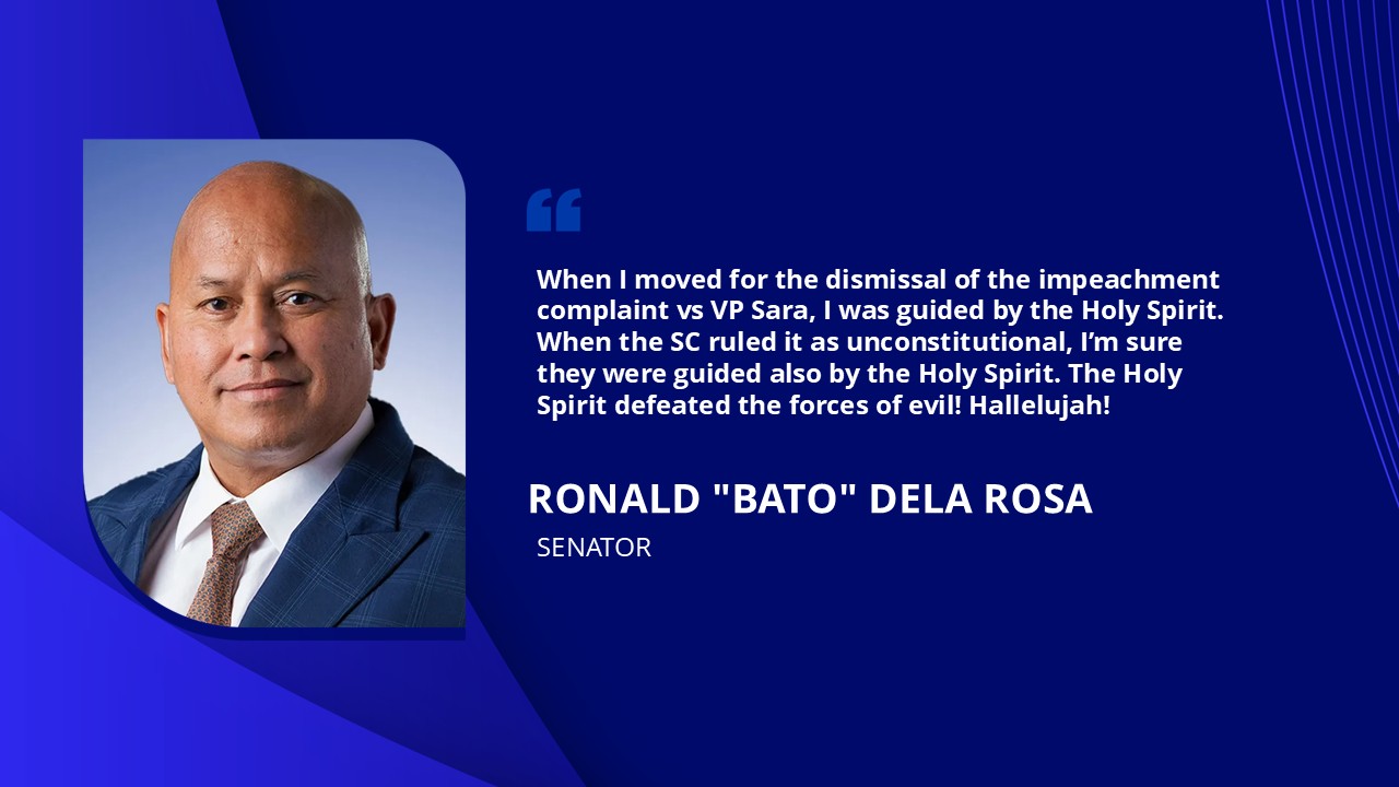 Desisyon ng Korte Suprema sa impeachment case laban kay VP Sara, may gabay ng holy spirit ayon ...