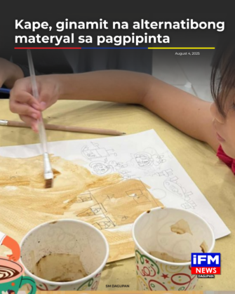 KAPE, GINAMIT NA ALTERNATIBONG MATERYAL SA PAGPIPINTA - RMN Networks