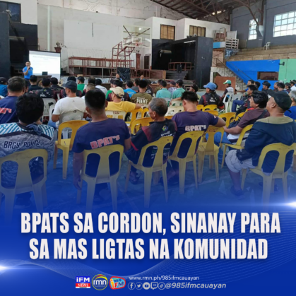 BPATS SA CORDON, SINANAY PARA SA MAS LIGTAS NA KOMUNIDAD - RMN Networks
