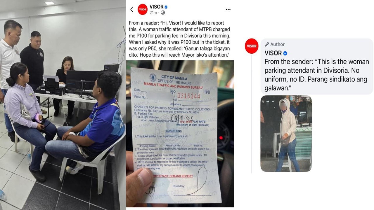 Babaeng nagpakilalang tauhan ng Manila Traffic na nag-viral dahil sa sobrang singil ang parking ...