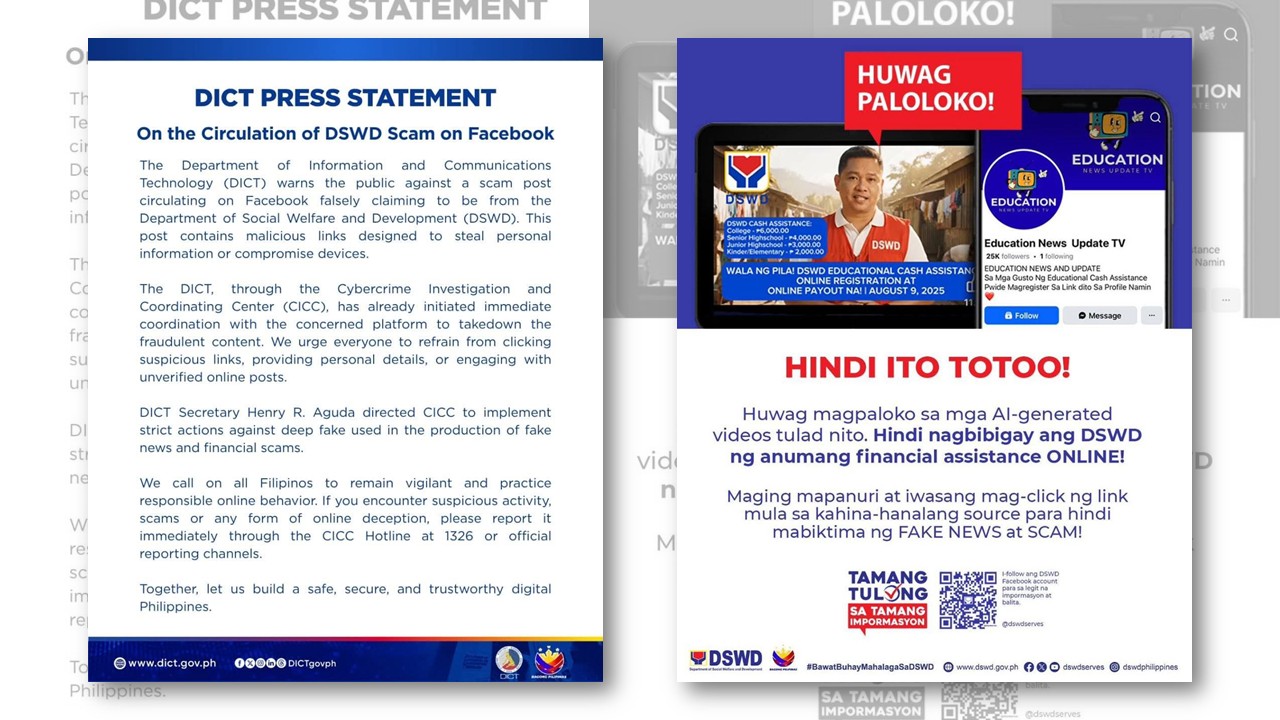 Scam post gamit ang pangalan ng DSWD, ibinabala ng DICT - RMN Networks