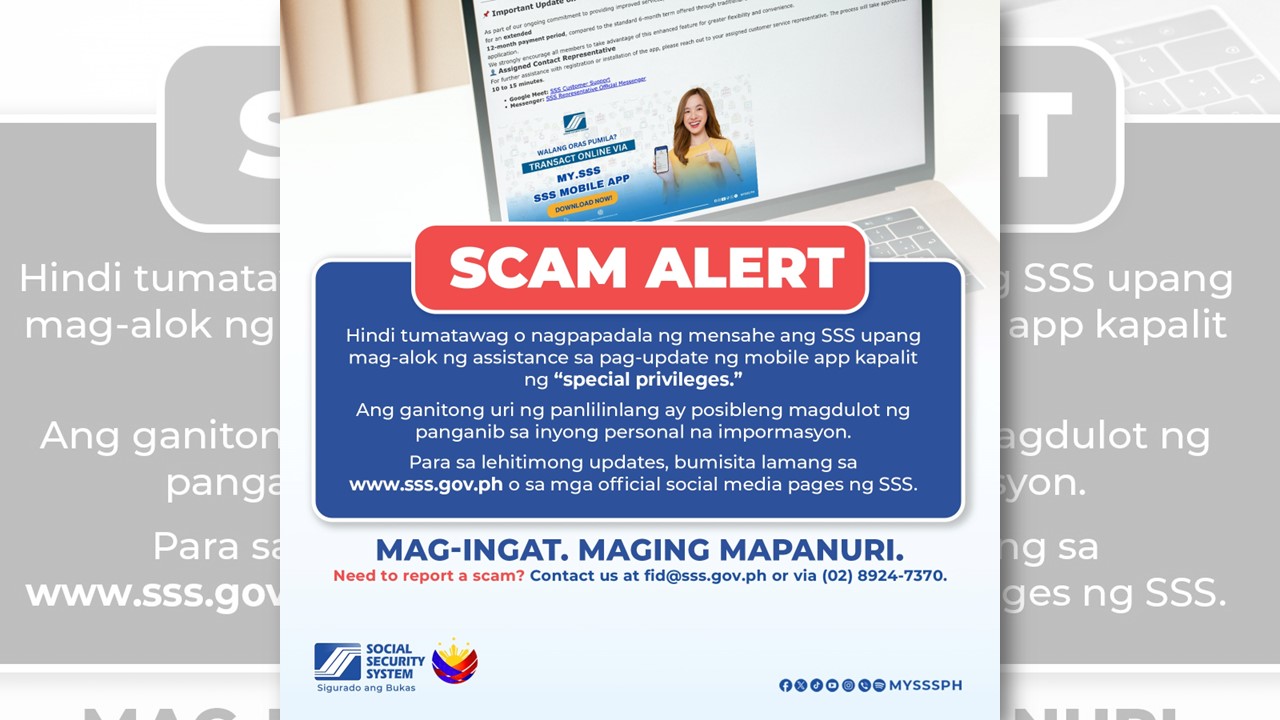 SSS, nagbabala sa publiko laban sa online scam - RMN Networks
