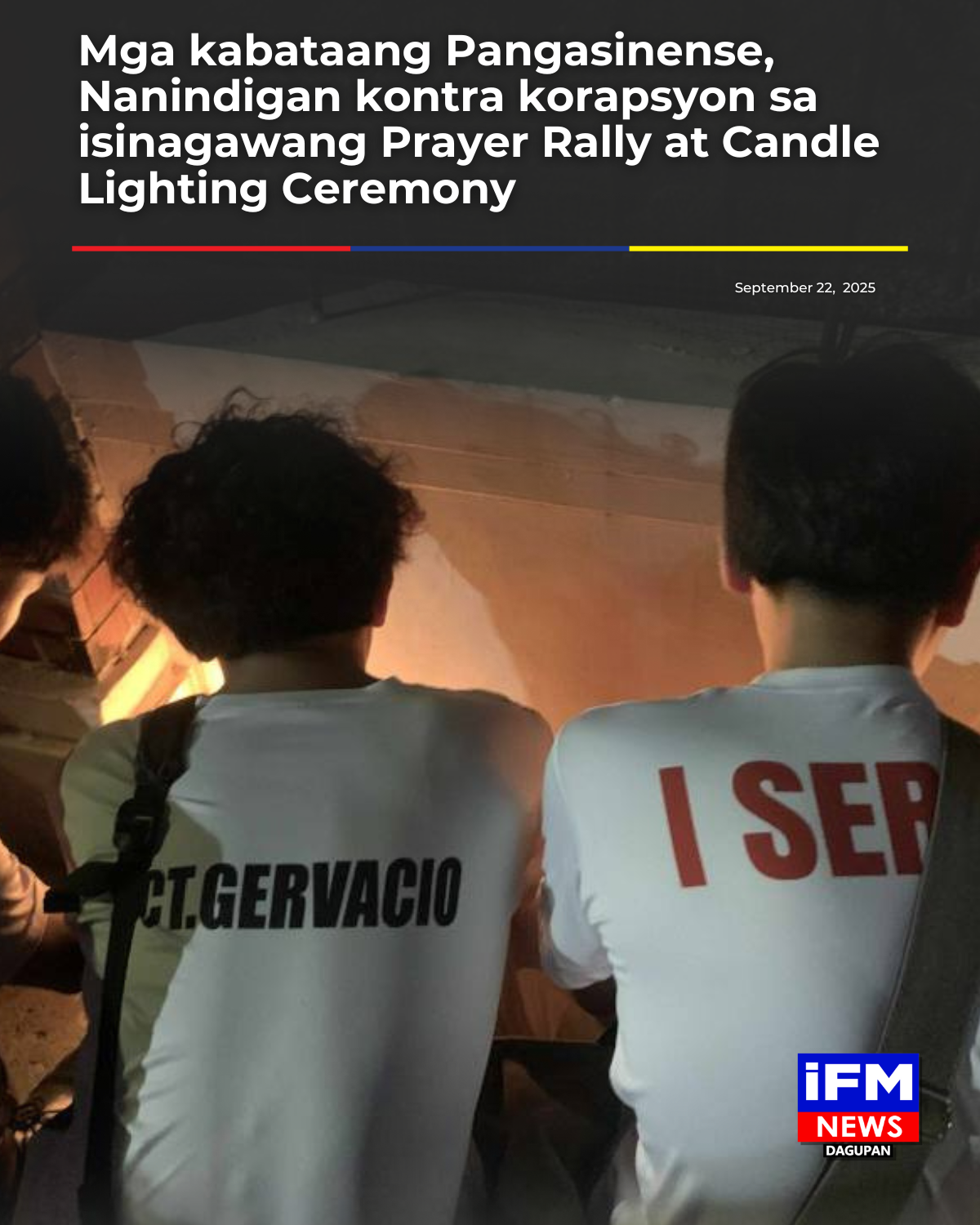 MGA KABATAANG PANGASINENSE, NANINDIGANKONTRA KORAPSYON SA ISINAGAWANG ...