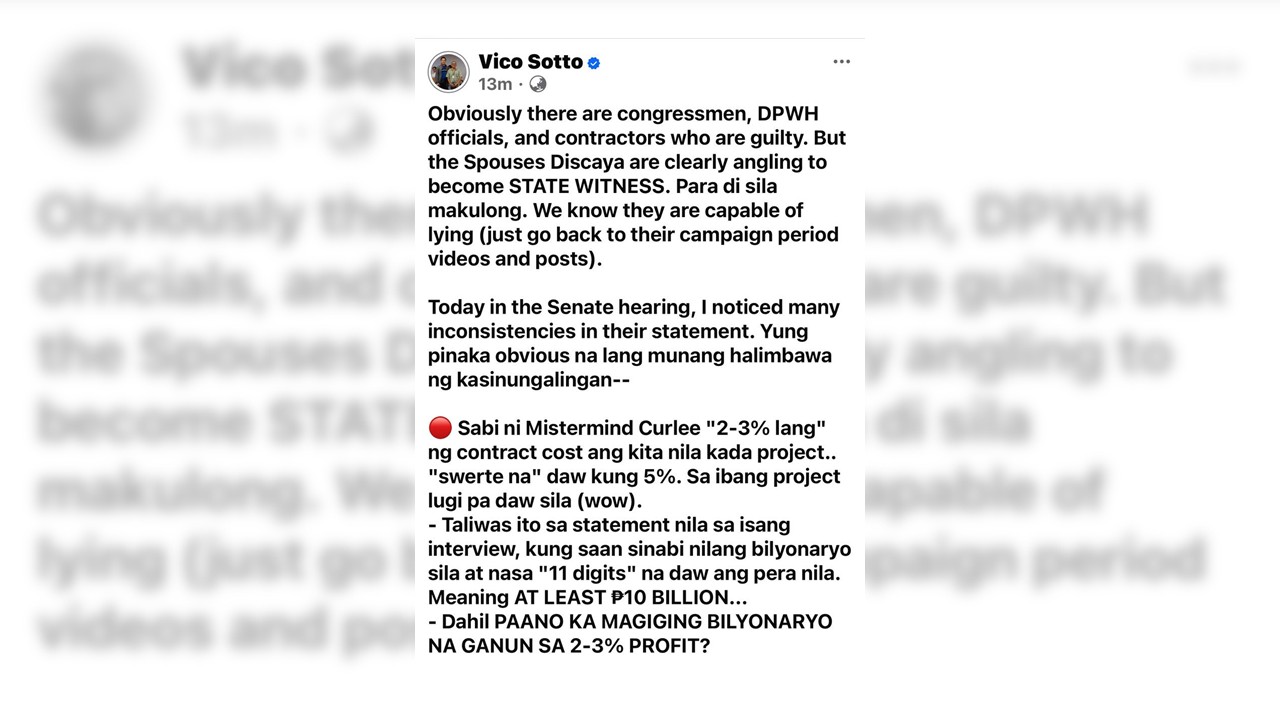 Pasig City Mayor Vico Sotto, duda sa mga pasabog ngayong araw sa Senado ...