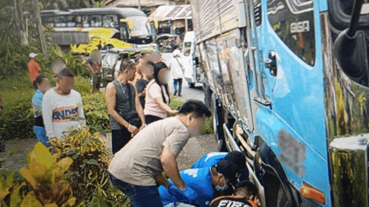 Lolo, patay matapos masagasaan ng wing van truck sa Tagana-an, Surigao ...