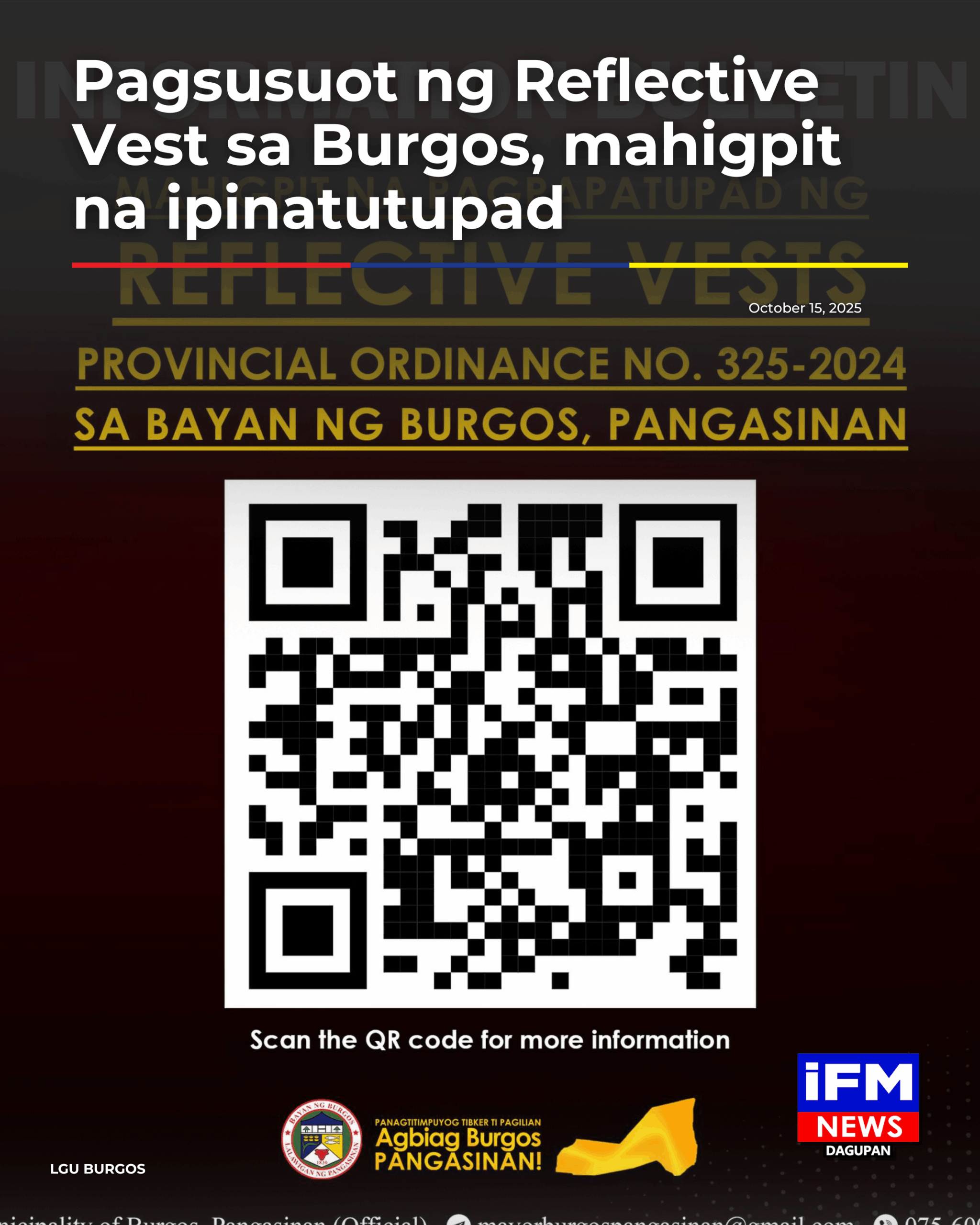 PAGSUSUOT NG REFLECTIVE VEST SA BURGOS, PANGASINAN, MAHIGPIT NA ...