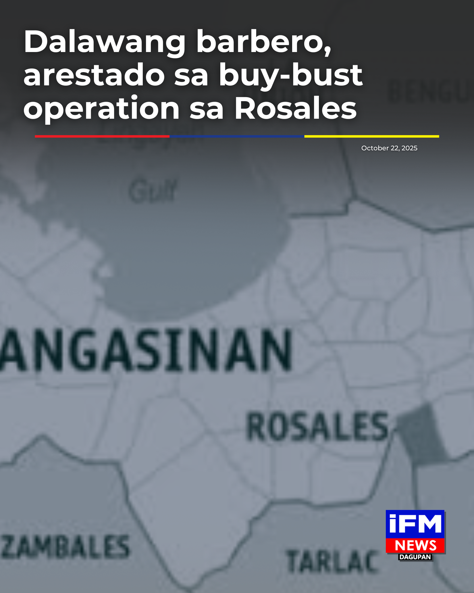 DALAWANG BARBERO, ARESTADO SA BUY-BUST OPERATION SA ROSALES; HIGIT 5 GRAMO NG SHABU NAKUMPISKA ...
