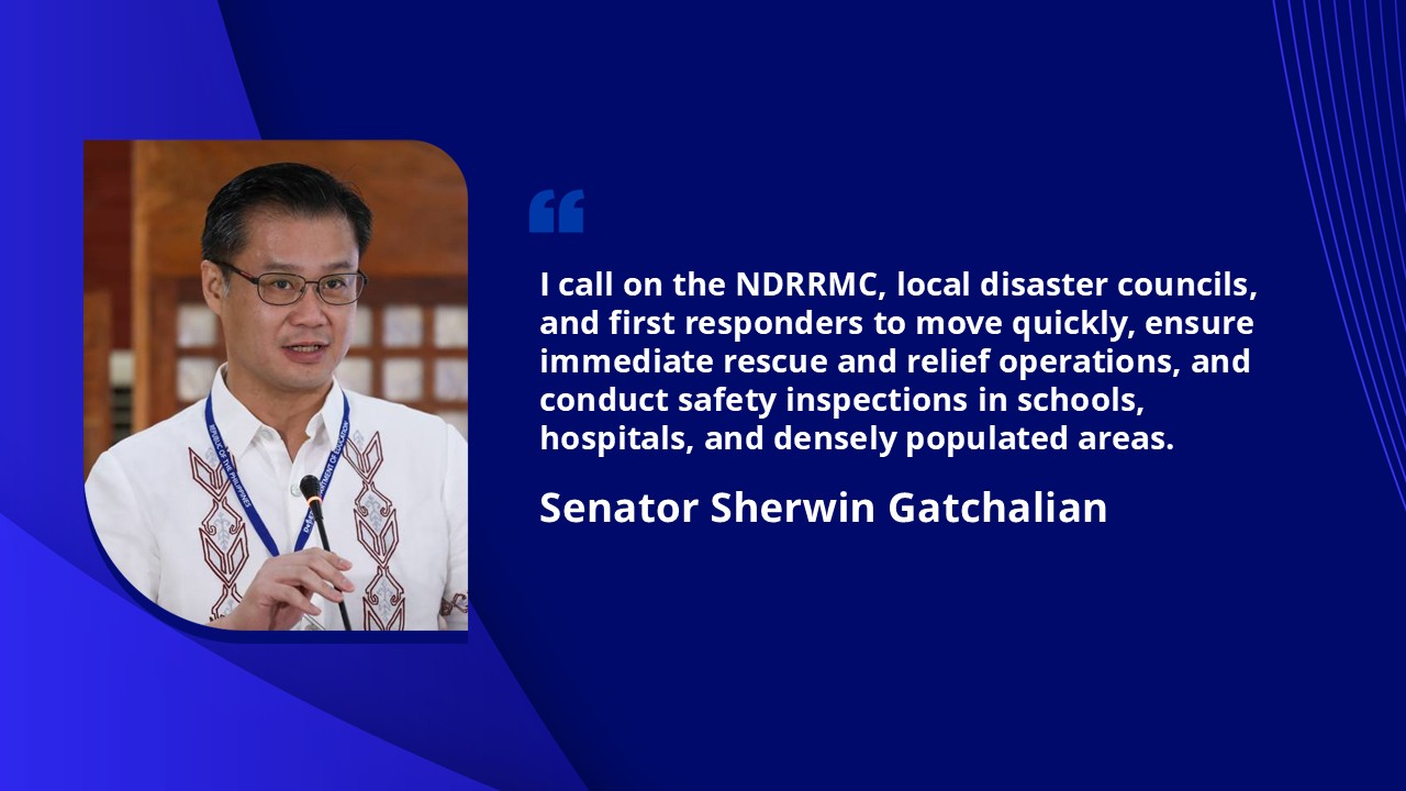 Senador, pinamamadali ang pagresponde at safety audit sa mga biktima ng ...