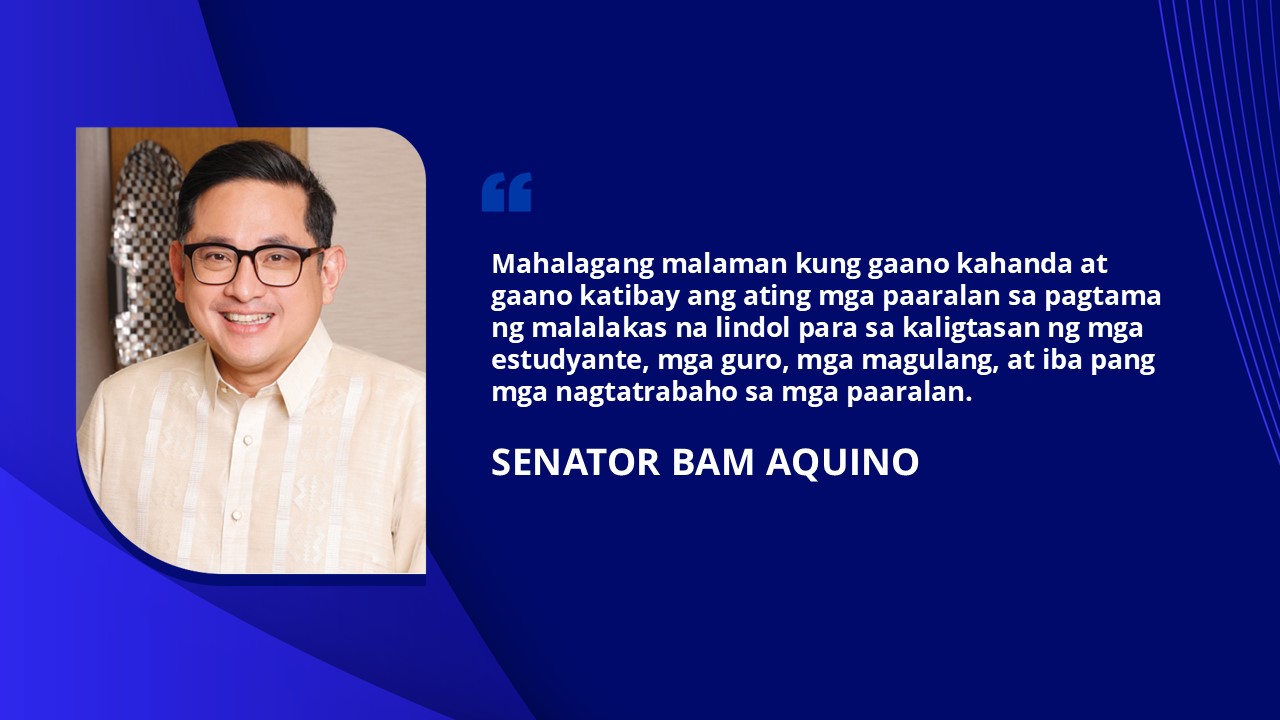 Kahandaan at tibay ng mga paaralan sa lindol, ipasisiyasat ng isang senador - RMN Networks