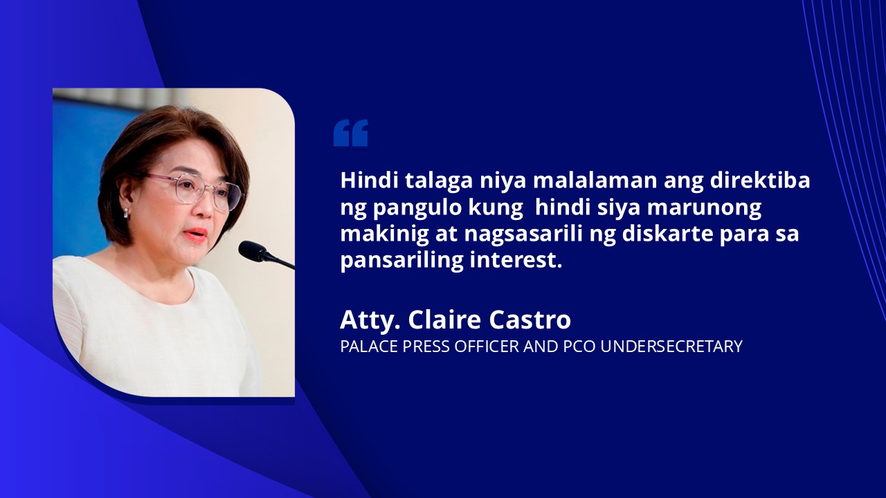 VP Sara, walang alam sa mga direktiba ni PBBM dahil kumikilos para ...