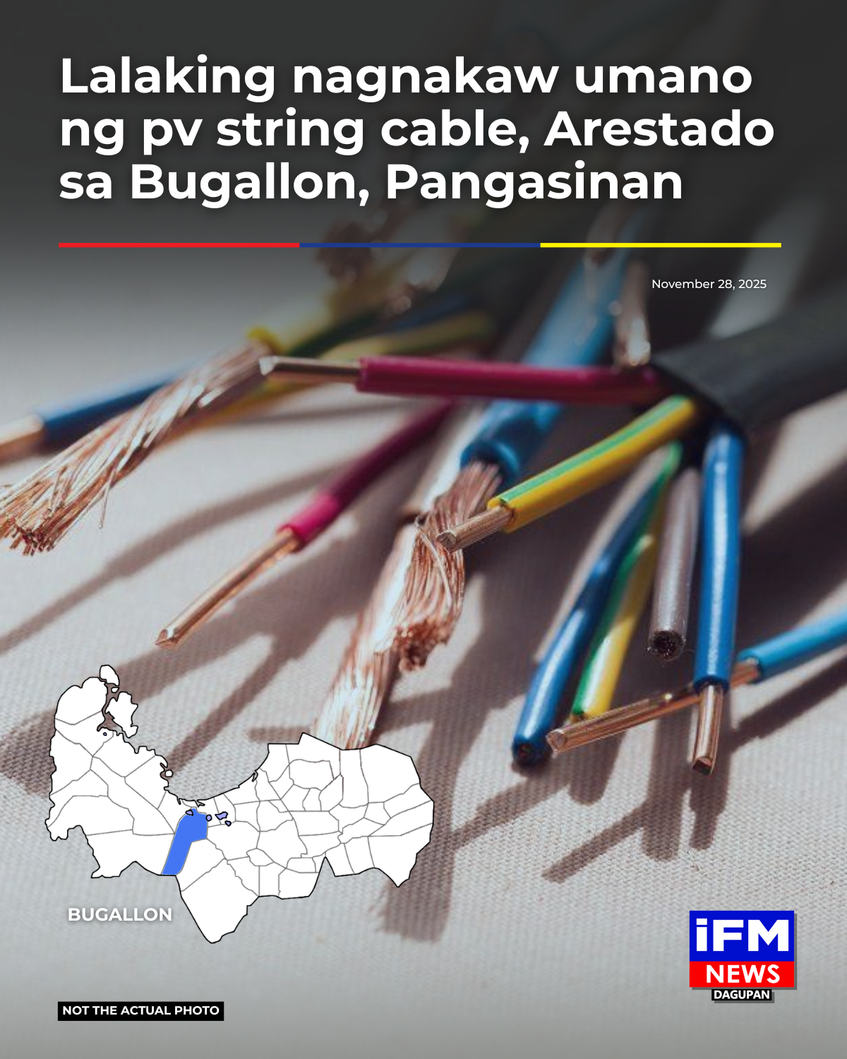 LALAKING NAGNAKAW UMANO NG PV STRING CABLE, ARESTADO SA BUGALLON ...