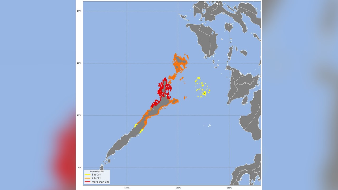 Storm surge warning sa Palawan, inilabas ng pagasa bunsod ng pananalasa ...