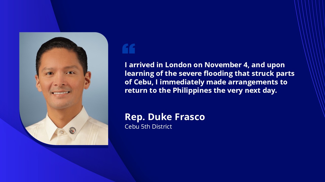 Rep. Frasco, nilinaw na isang official mission ang biyahe niya sa ...