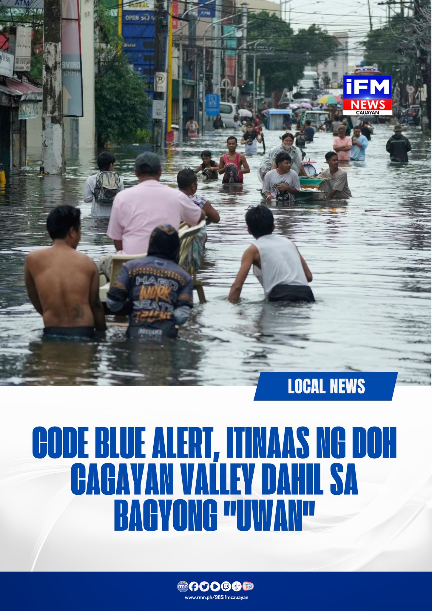 CODE BLUE ALERT, ITINAAS NG DOH CAGAYAN VALLEY DAHIL SA BAGYONG "UWAN" - RMN Networks