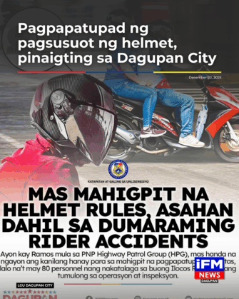 PAGPAPATUPAD NG PAGSUSUOT NG HELMET, PINAIGTING SA DAGUPAN - RMN Networks