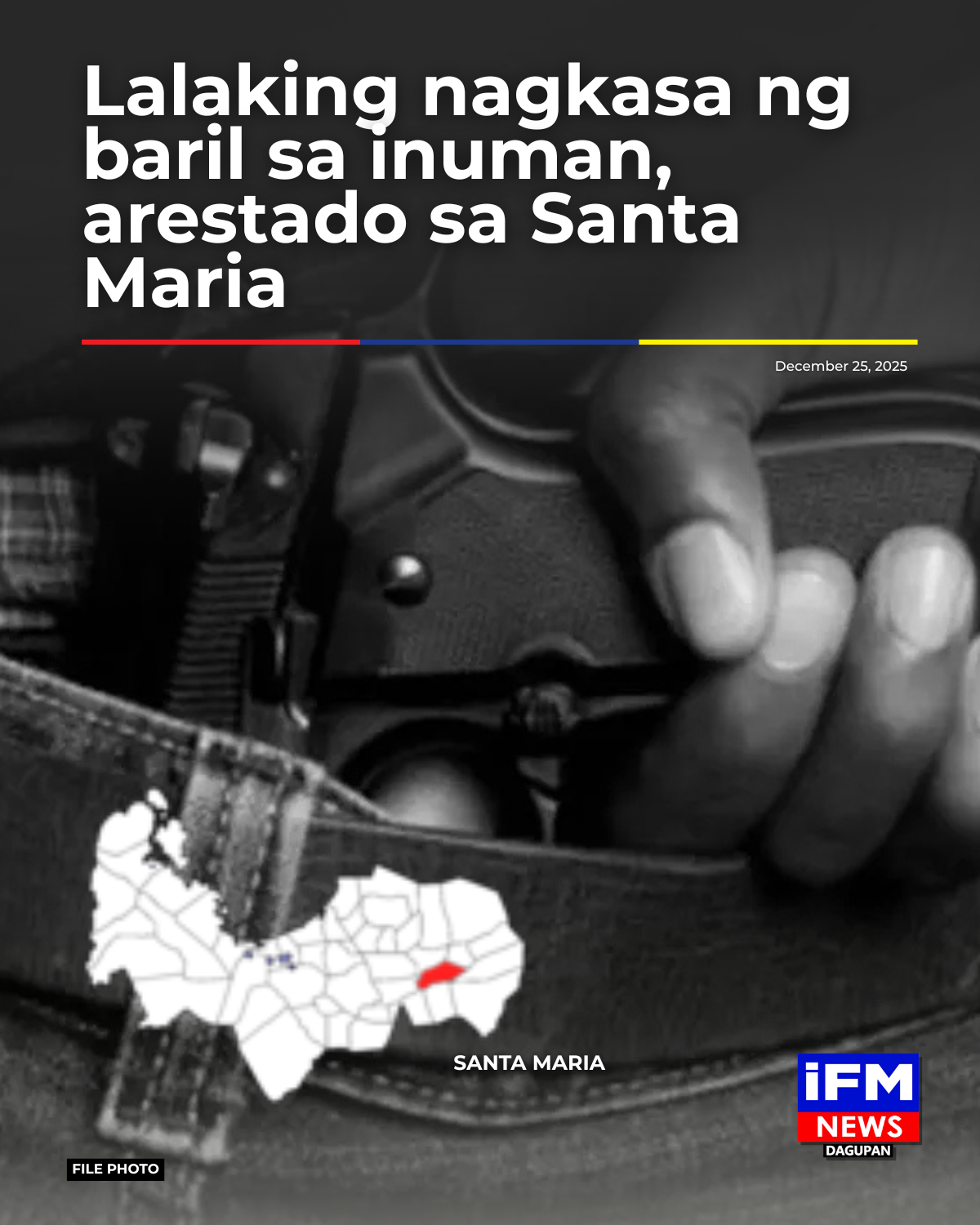 LALAKING NAGKASA NG BARIL SA INUMAN, ARESTADO SA SANTA MARIA - RMN Networks