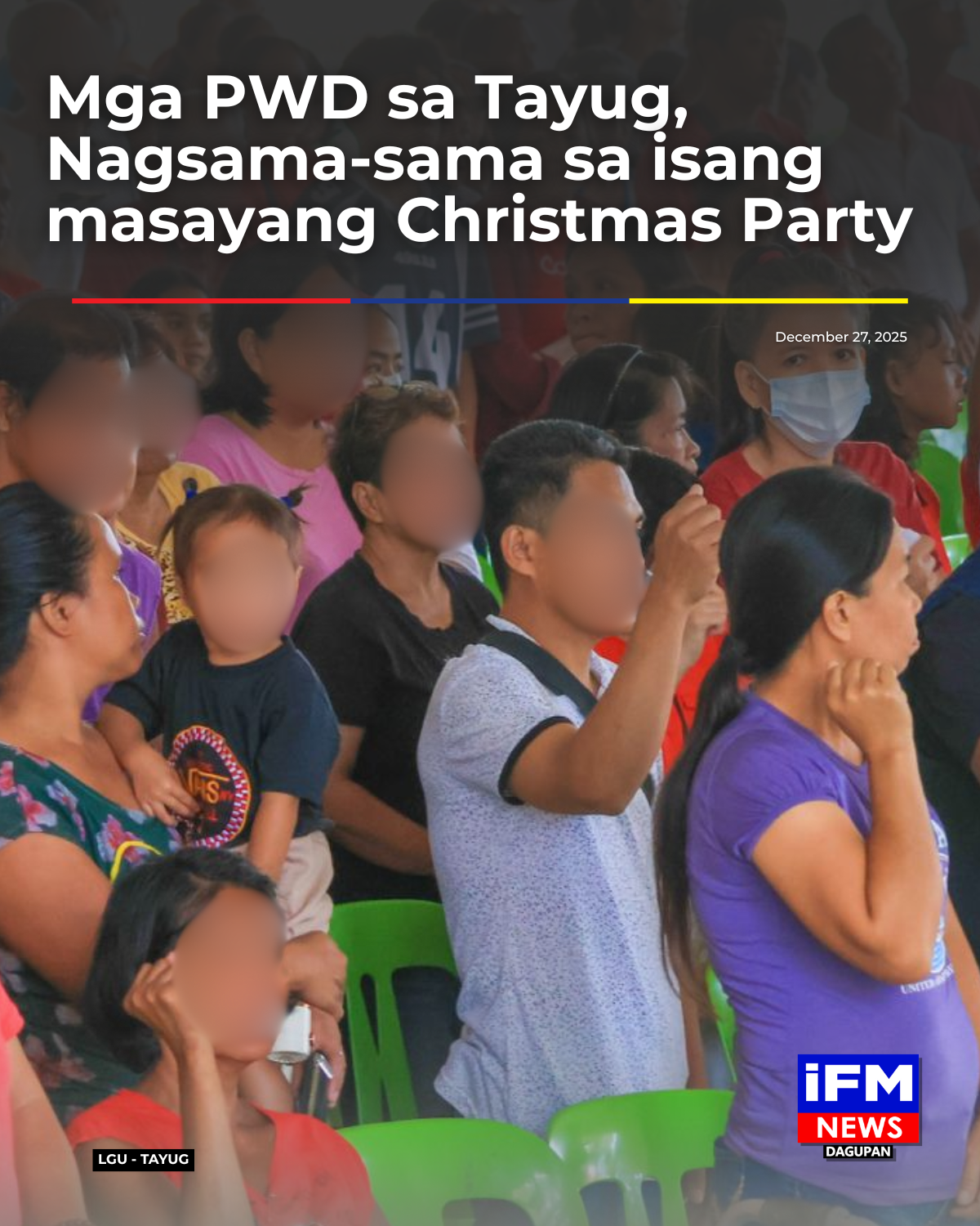 MGA PWD SA TAYUG, NAGSAMA-SAMA SA ISANG MASAYANG CHRISTMAS PARTY - RMN ...