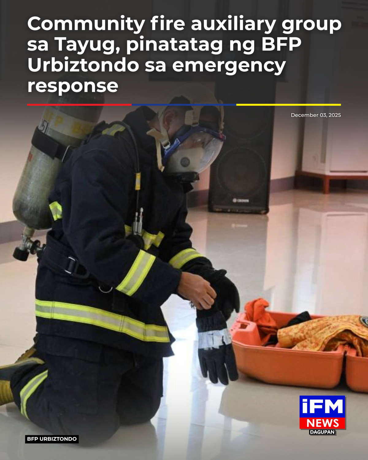 COMMUNITY FIRE AUXILIARY GROUP SA TAYUG, PINATATAG NG BFP URBIZTONDO SA ...