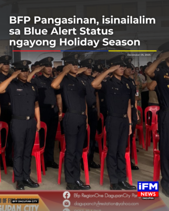 BFP PANGASINAN, ISINAILALIM SA BLUE ALERT STATUS NGAYONG HOLIDAY SEASON ...
