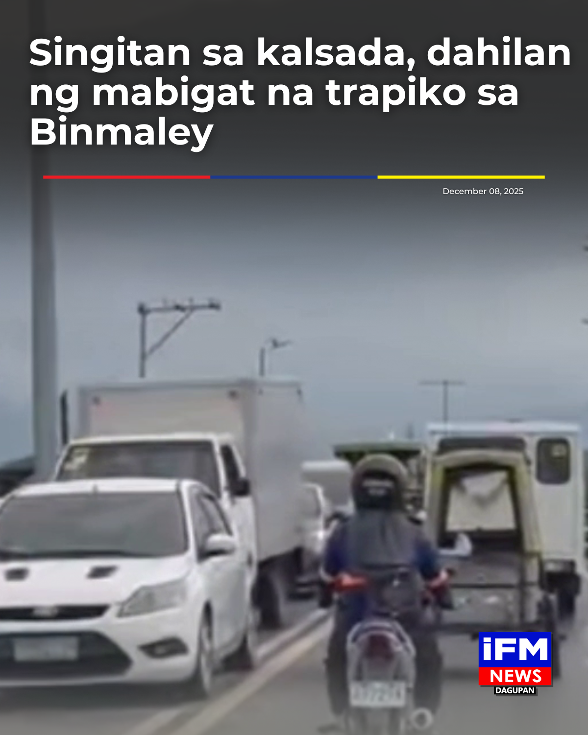 SINGITAN SA KALSADA, DAHILAN NG MABIGAT NA TRAPIKO SA BINMALEY - RMN ...