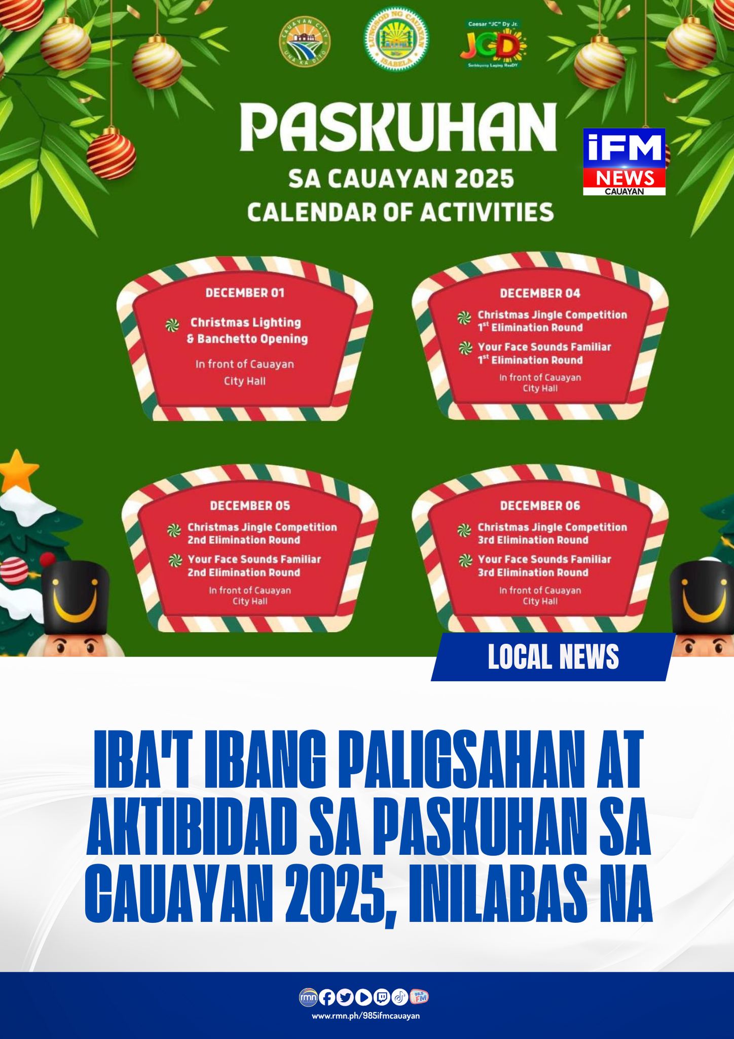 IBA'T IBANG PALIGSAHAN AT AKTIBIDAD SA PASKUHAN SA CAUAYAN 2025 ...