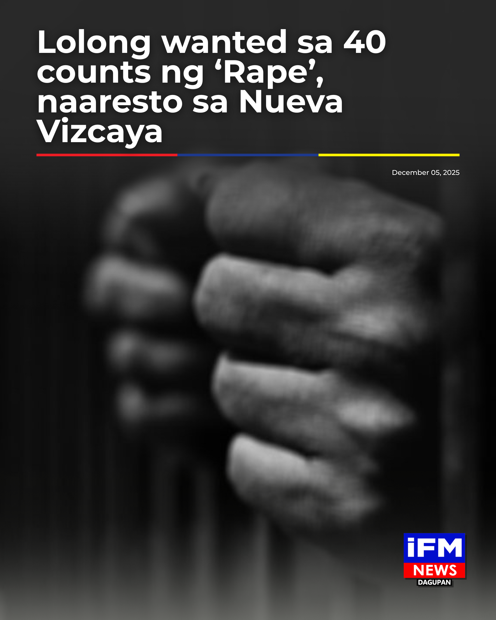LOLONG WANTED SA 40 COUNTS NG PANGGAGAHASA, NAARESTO SA NUEVA VIZCAYA ...