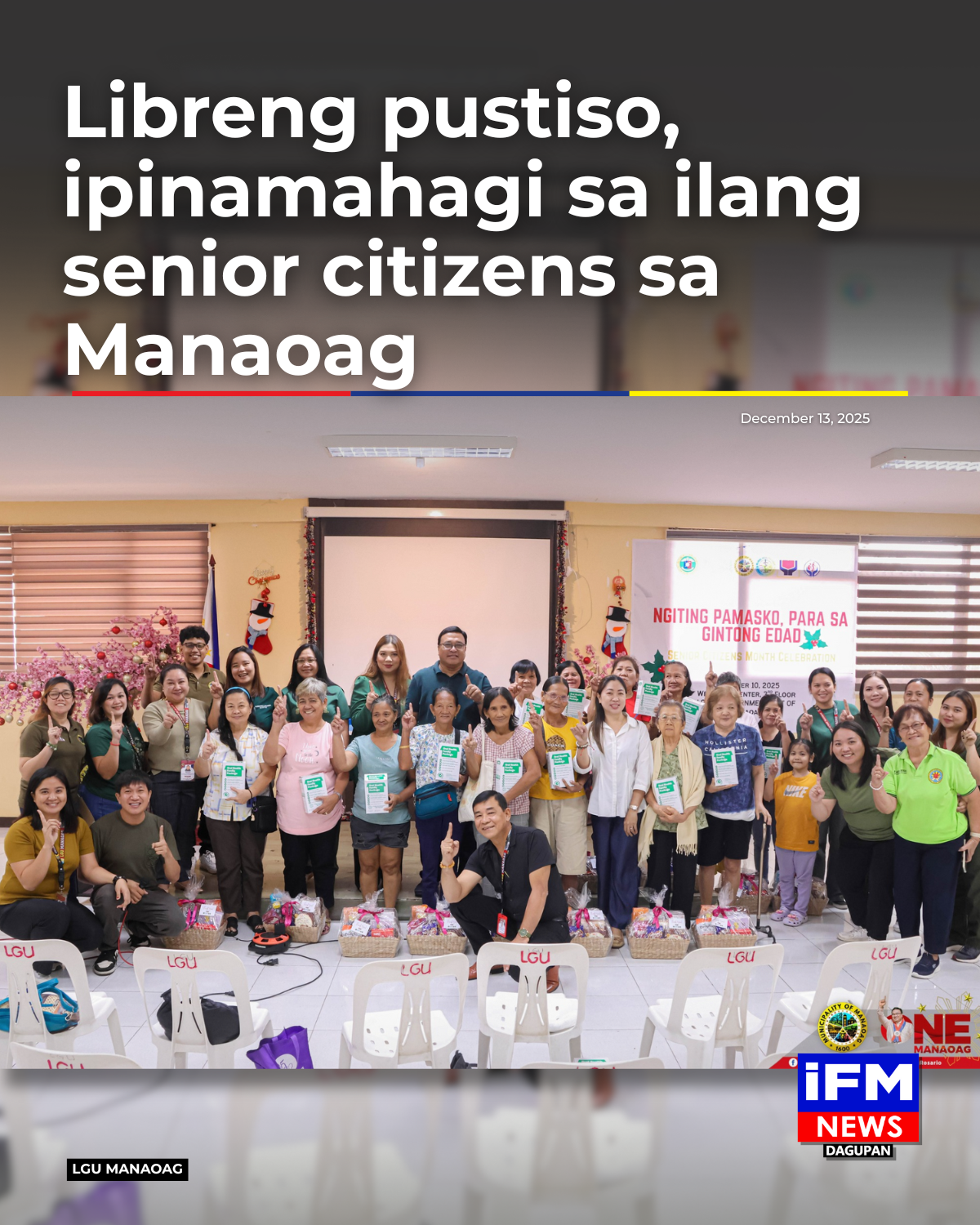 LIBRENG PUSTISO, IPINAMAHAGI SA ILANG SENIOR CITIZEN SA MANAOAG - RMN ...