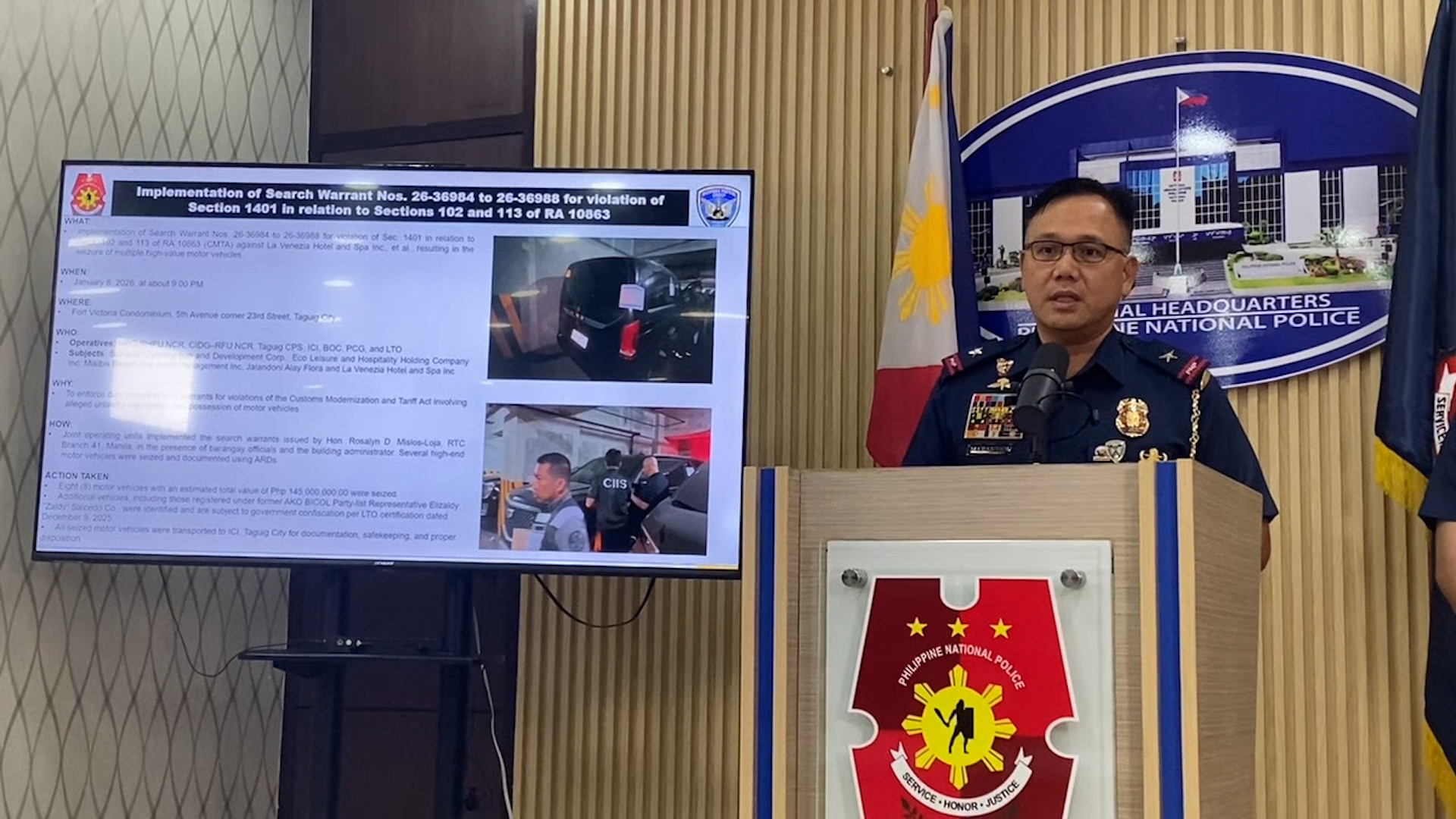 PNP-HPG, kinumpirmang may pinaghahanap na 10 pang sasakyan na iniuugnay ...