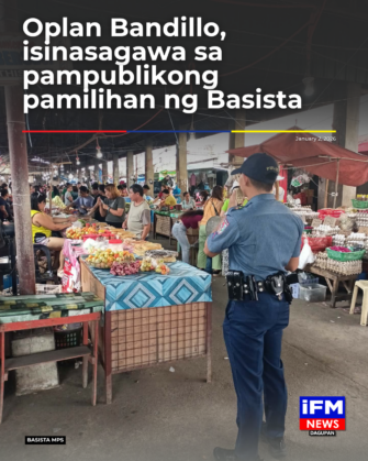 OPLAN BANDILLO, ISINASAGAWA SA PAMPUBLIKONG PAMILIHAN NG BASISTA - RMN ...
