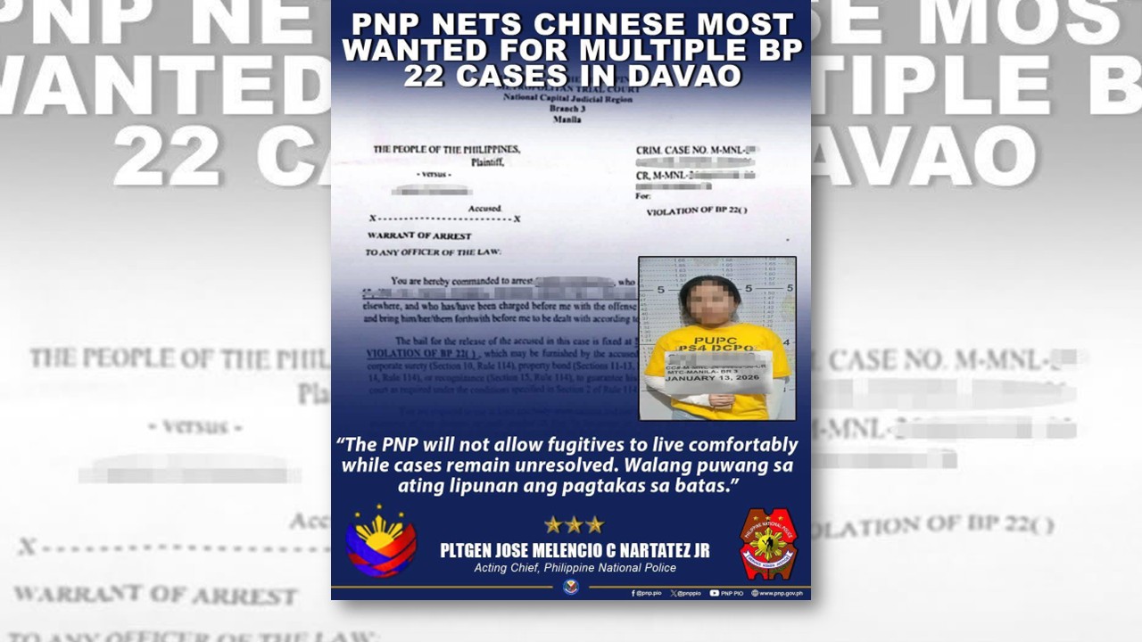 Most wanted na Chinese para sa maraming kaso na kaugnay ng bouncing ...