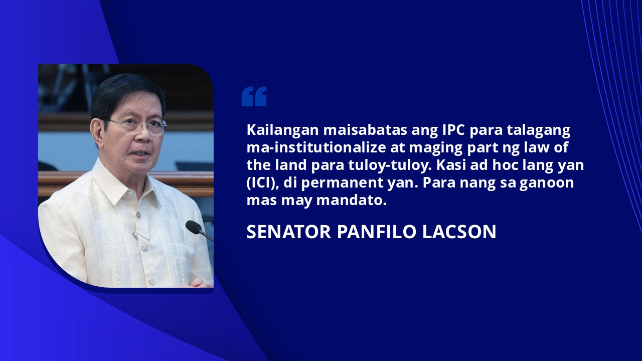 Ilan pang senador, nanawagang ipasa na ang IPC na ipapalit sa ICI - RMN ...