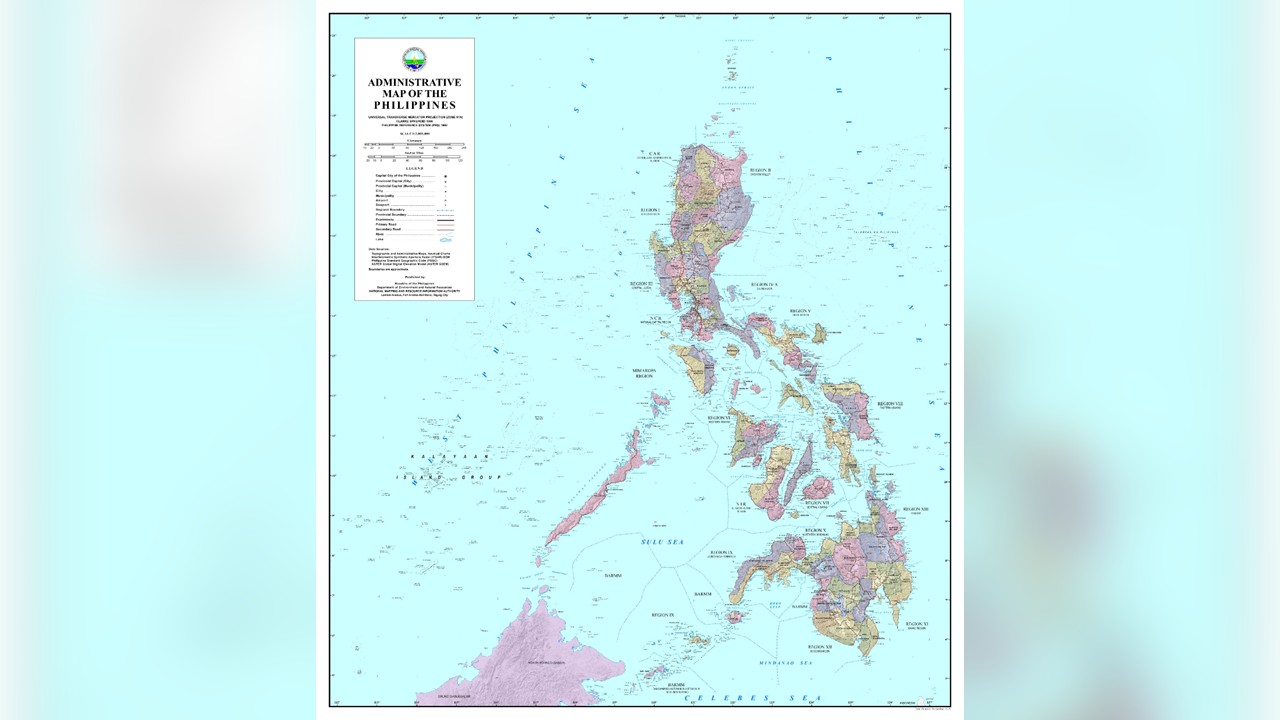 NAMRIA, naglabas na ng Administrative Map sa mga teritoryo ng Pilipinas ...