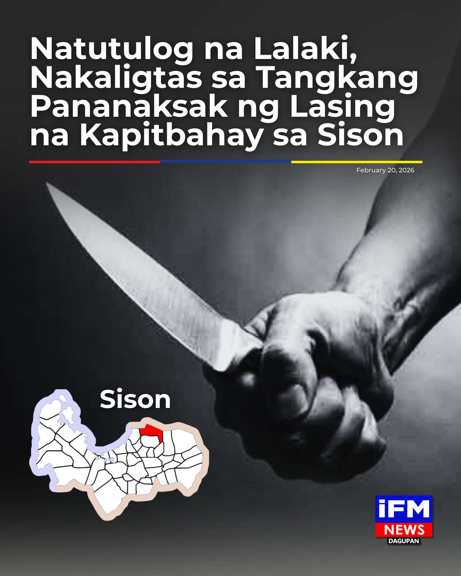 NATUTULOG NA LALAKI, NAKALIGTAS SA TANGKANG PANANAKSAK NG LASING NA ...