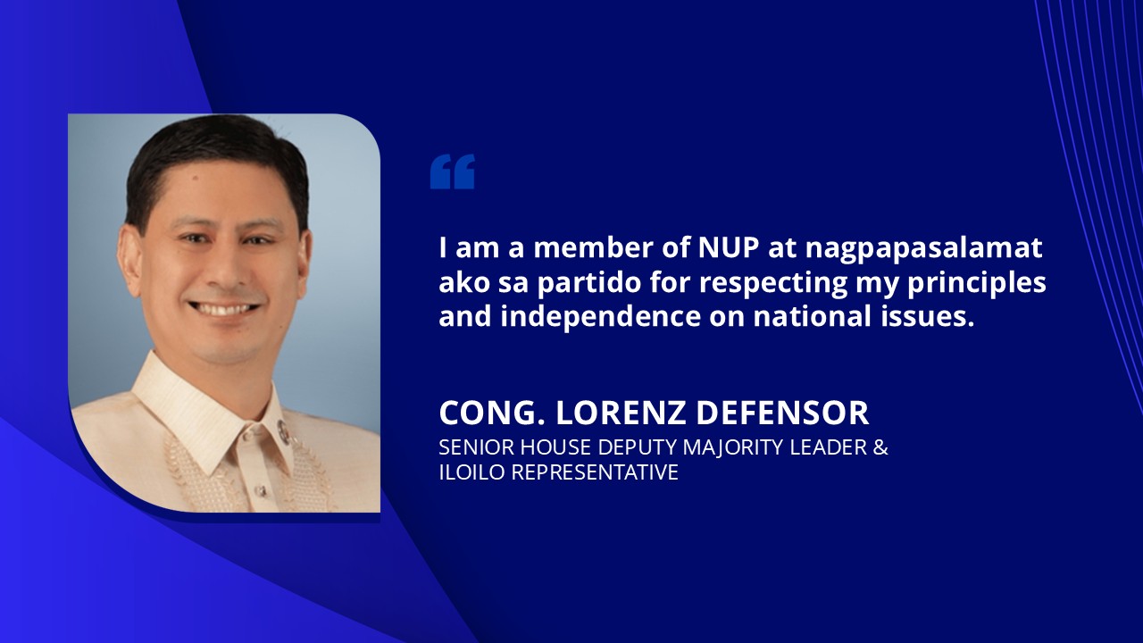 Suporta ni Rep. Defensor sa impeachment complaint laban kay VP Sara ...