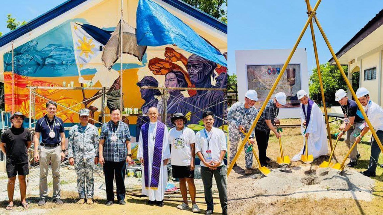 Groundbreaking ceremony para sa itatayong simbahan sa Pagasa Island ...